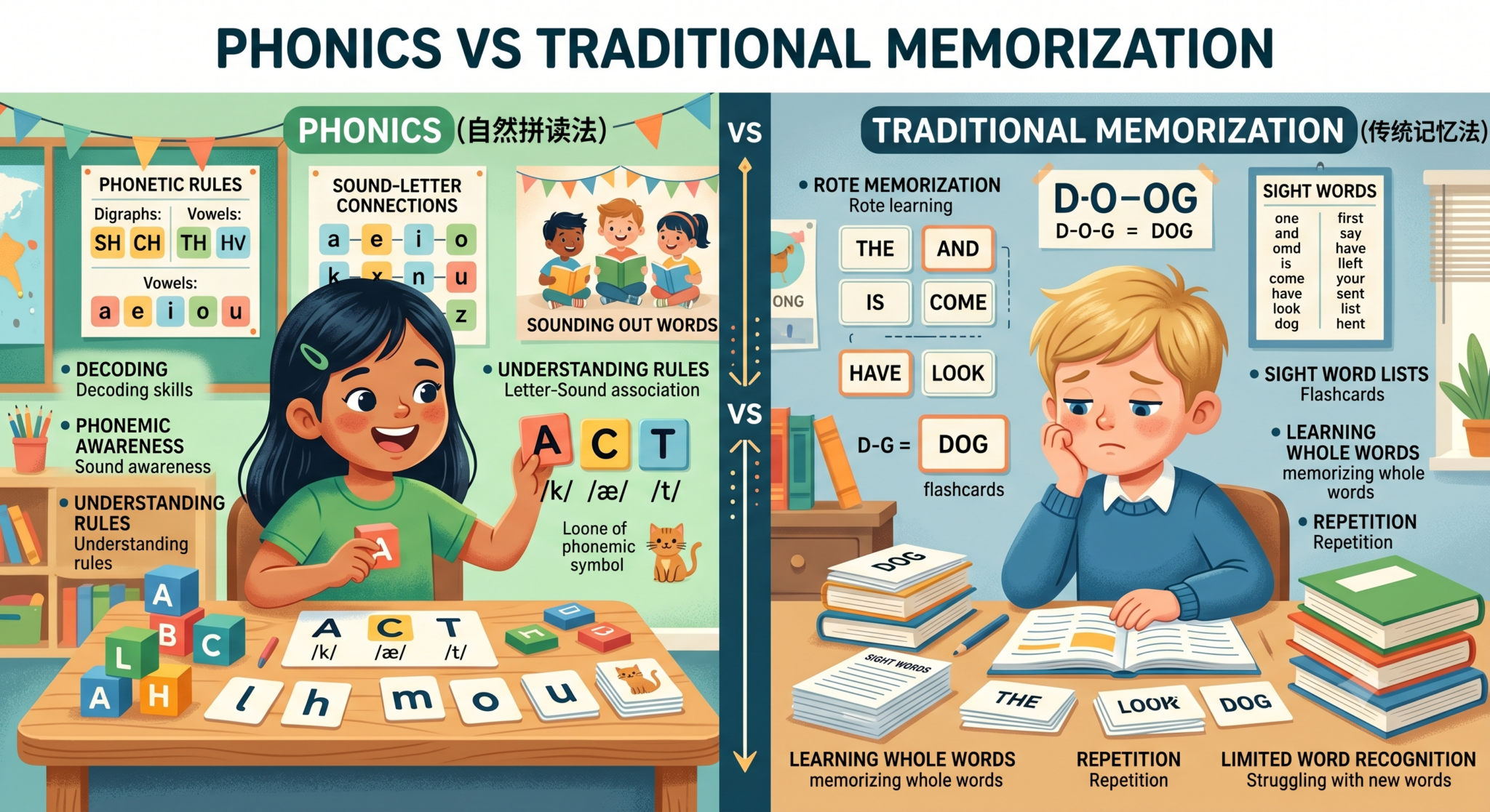 Early English Education: Phonics vs. Traditional Memorization – How ...
